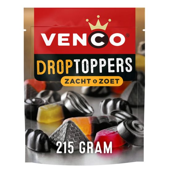Venco Droptoppers zacht & zoet 225g