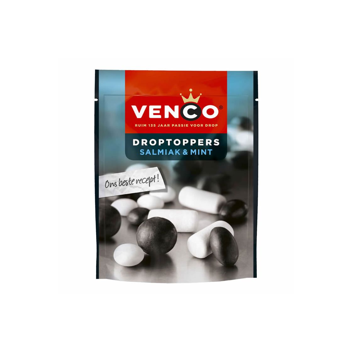 Venco Droptoppers Salmiak & Mint 215g