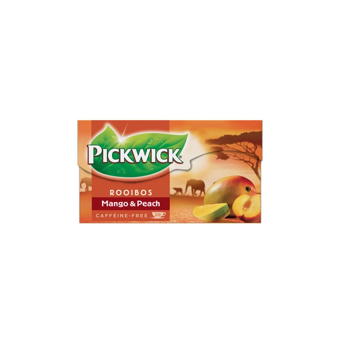 Pickwick Rooibos mango & perzik 20 x 2g cafeinevrij