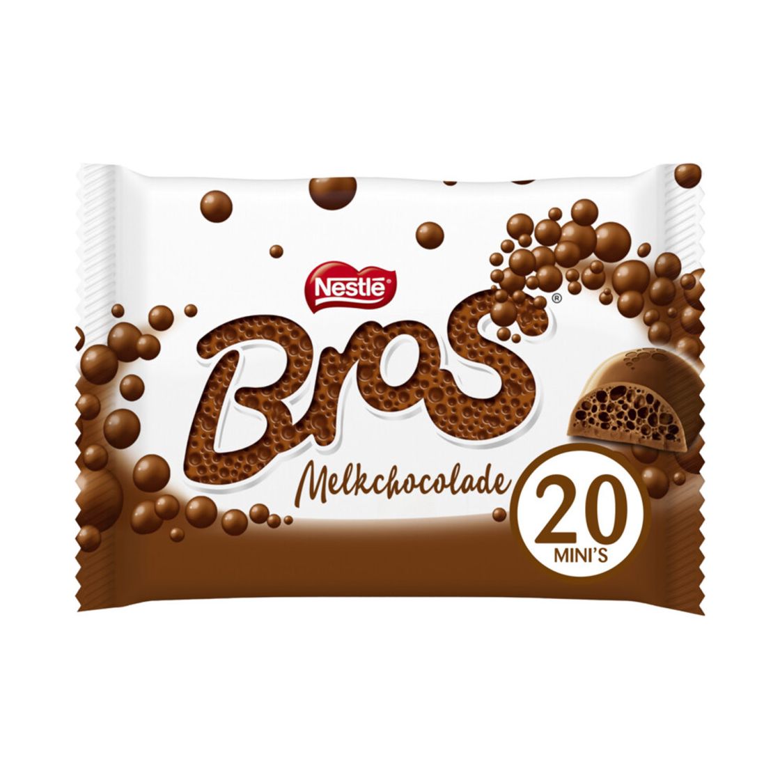 Bros Mini luchtige Melkchocolade 208g