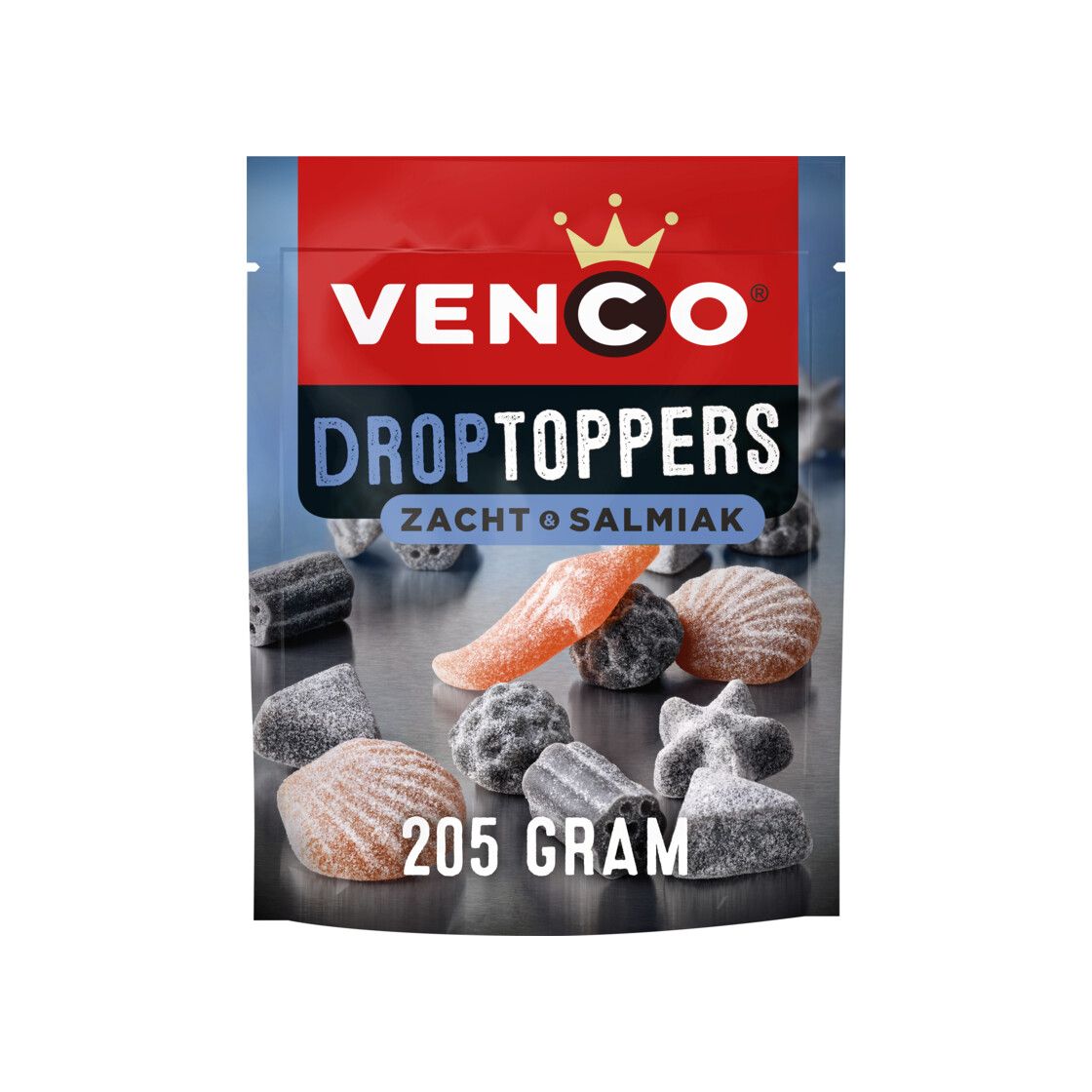 Venco Droptoppers Zacht & Salmiak 205g