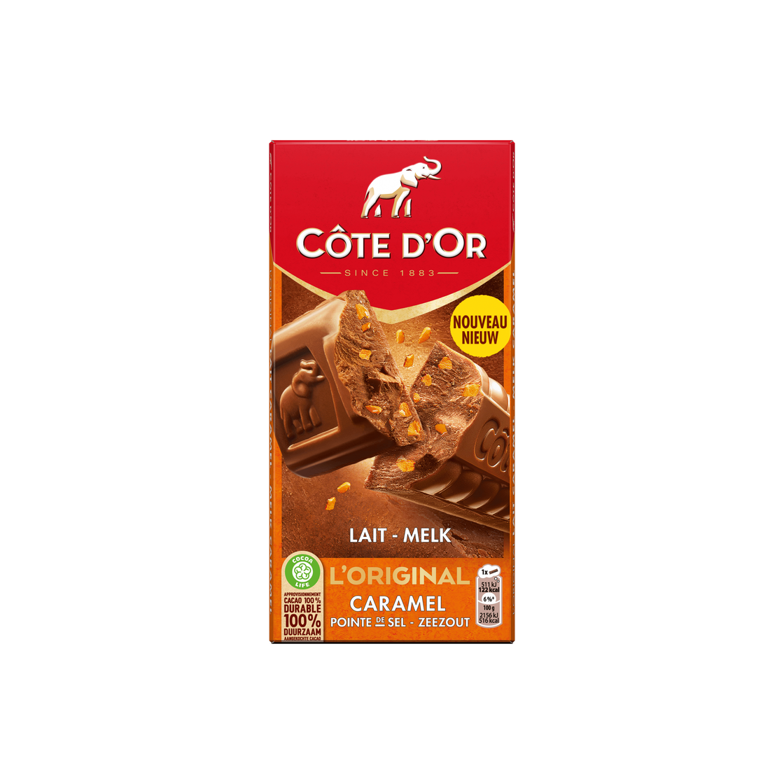 Côte d'Or L'Original Karamel Zeezout Melk 190g
